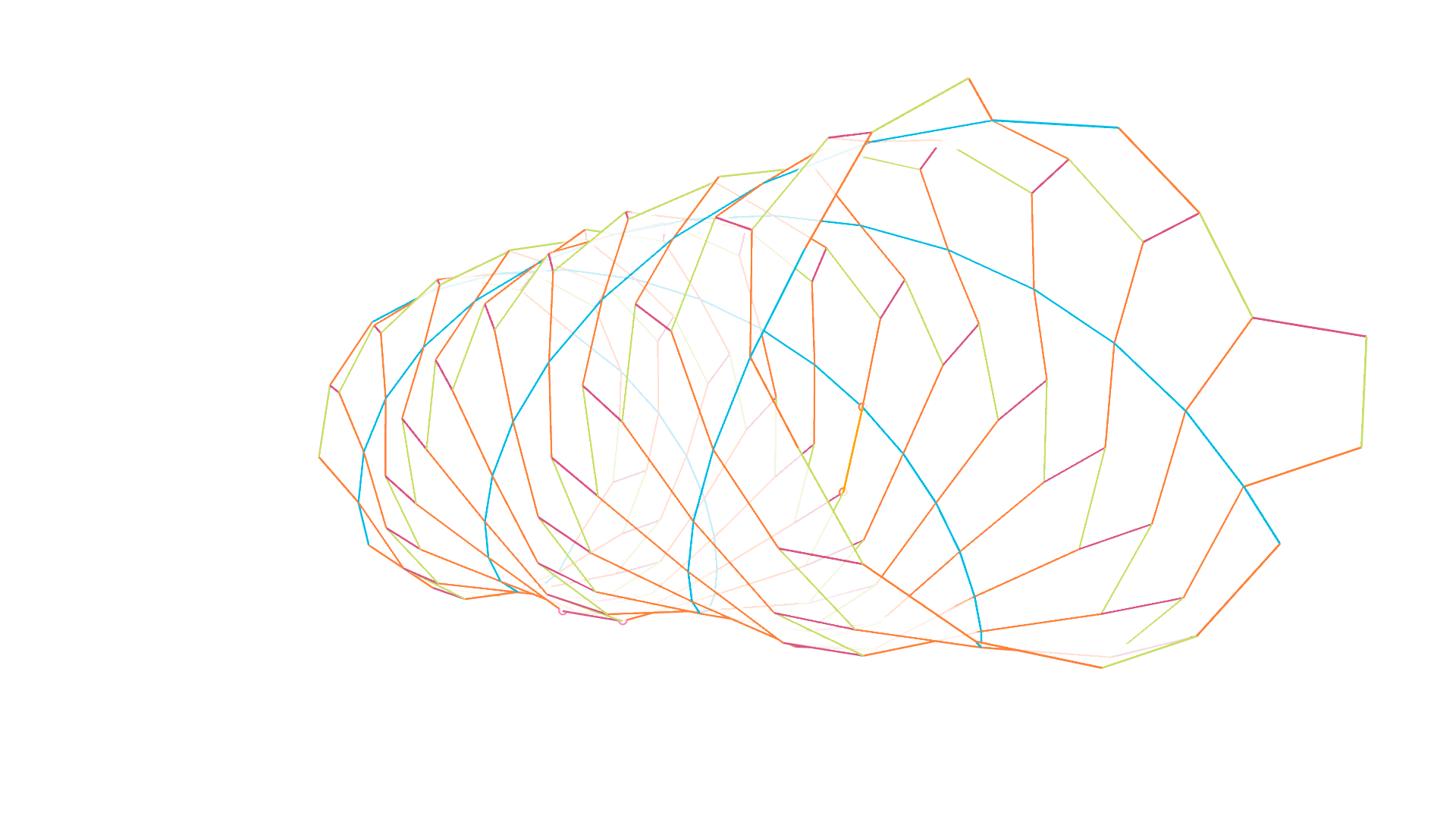 Pentagonal Jaws Spiral Cylinder | Transpositional Topologies
